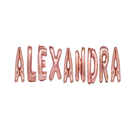 Set Baloane Litere Nume Alexandra, Roz gold, 40Cm - eMAG.ro