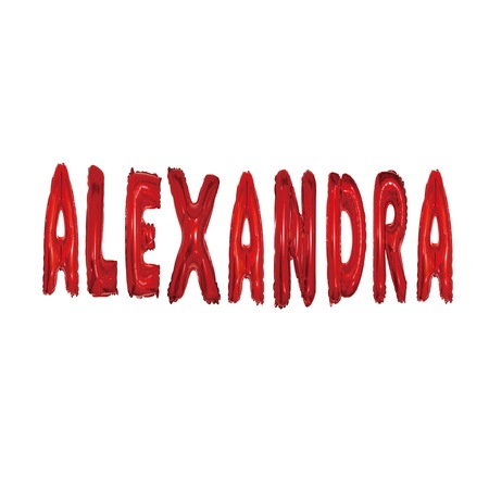 Set Baloane Litere Nume Alexandra, Rosu, 40Cm - eMAG.ro