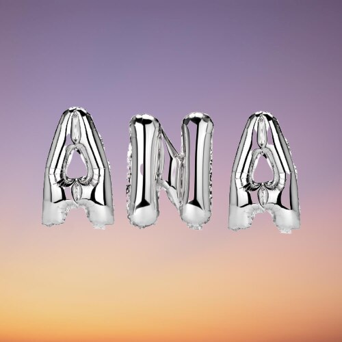 Set Baloane Litere Nume Ana, Argintiu, 40Cm - eMAG.ro