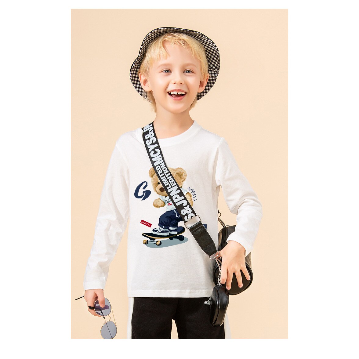 Bluza pentru copii, Model Skate, Bumbac, Alb, 150cm - eMAG.ro