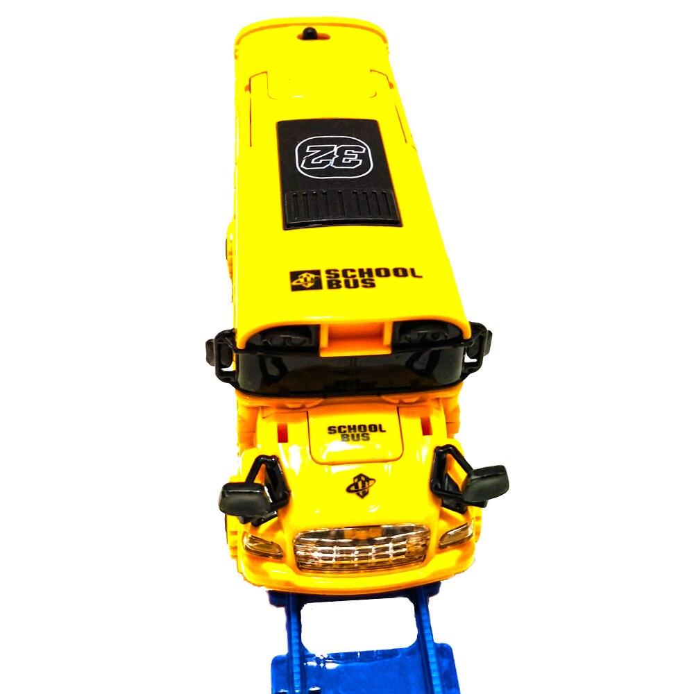 Autobuz galben pentru scolari transformers cu lumini si sunete 18 cm ...