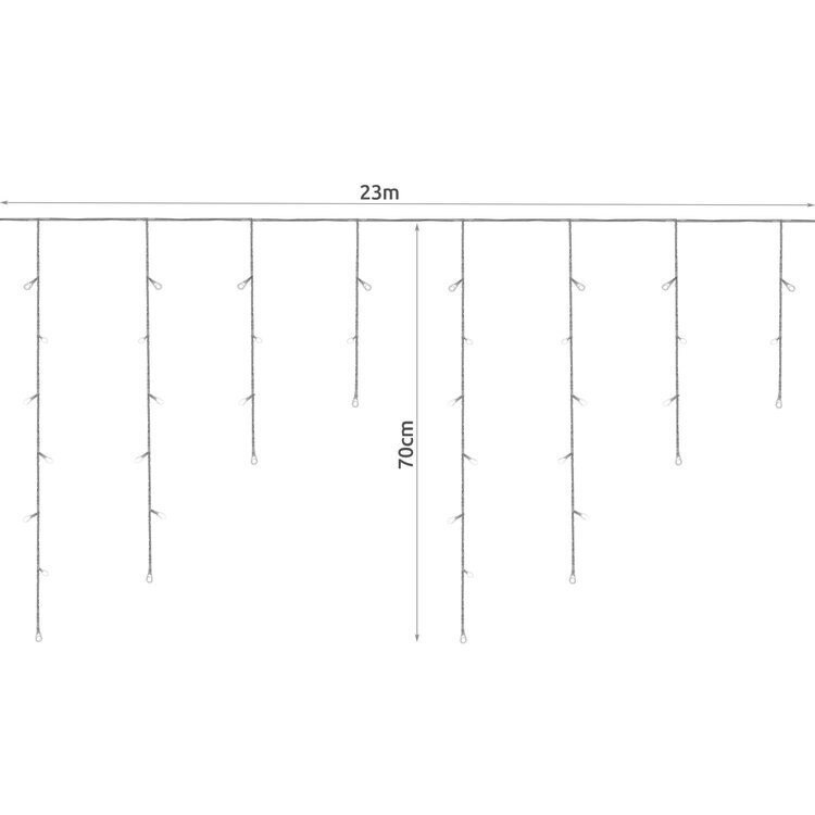 Светлинна завеса, 500 светодиода, многоцветна - eMAG.bg