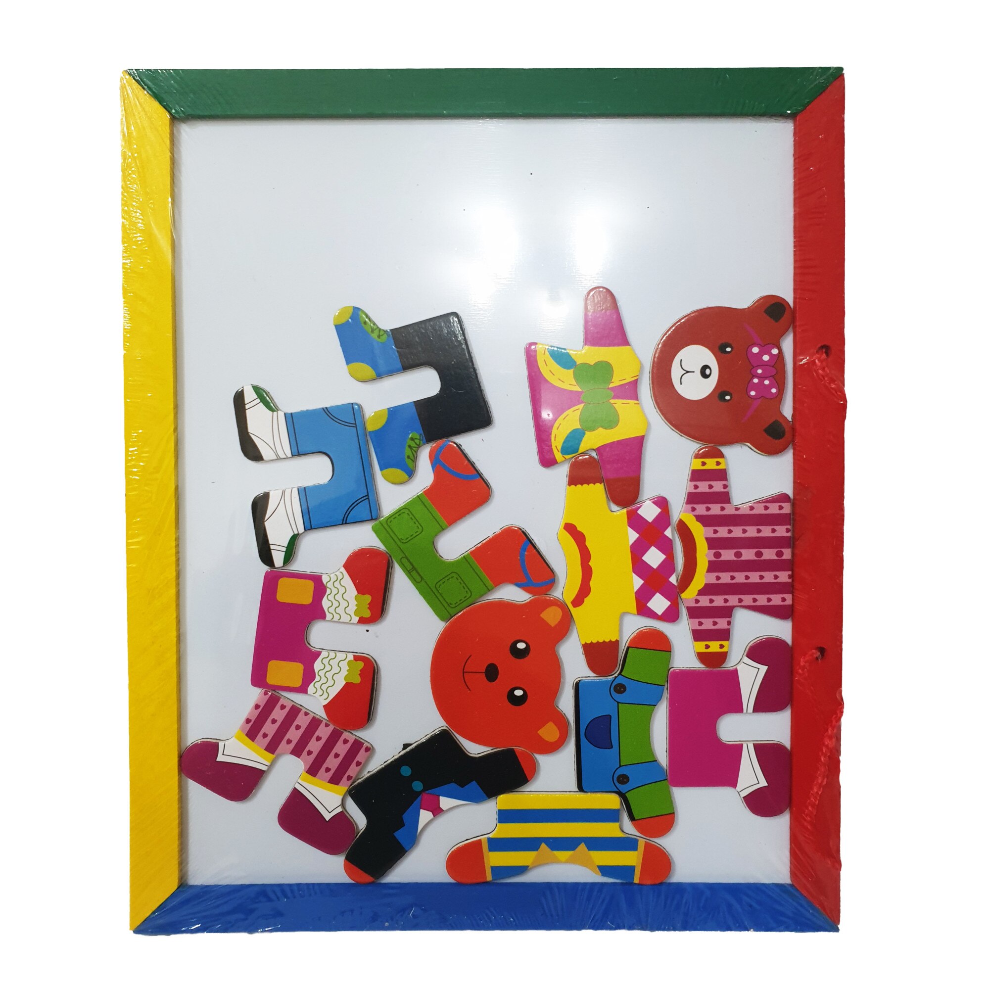 Tabla magnetica cu doua fete pentru maker si creta, cu puzzle, model ...