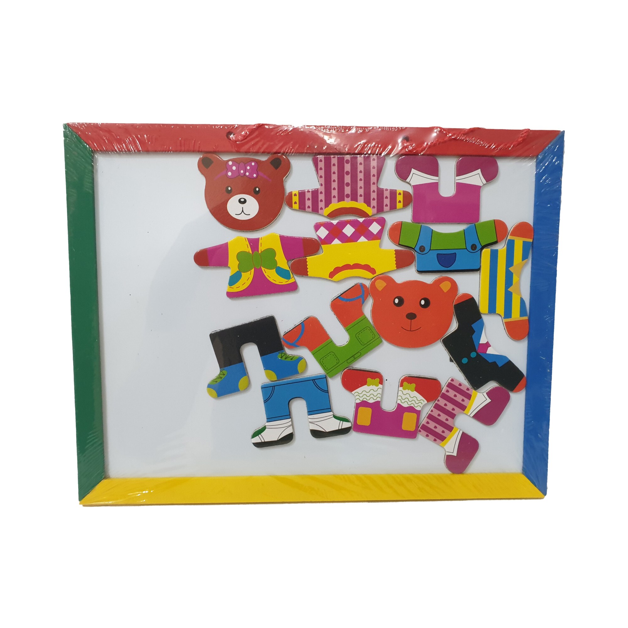 Tabla magnetica cu doua fete pentru maker si creta, cu puzzle, model ...