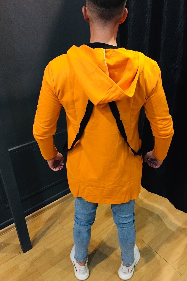 Cardigan Barbati Portocaliu L - eMAG.ro