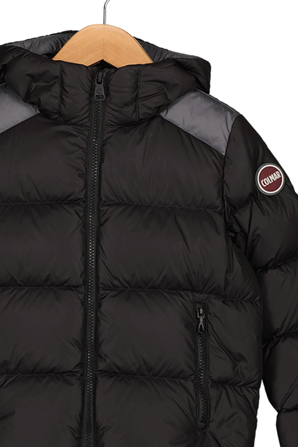 Colmar, Geaca cu umplutura de puf si aspect matlasat, Negru/Gri, 118 CM ...