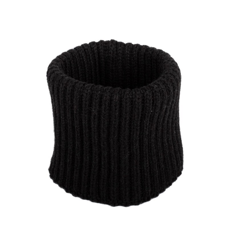 Fular circular pentru femei din lana merinos, negru - eMAG.ro