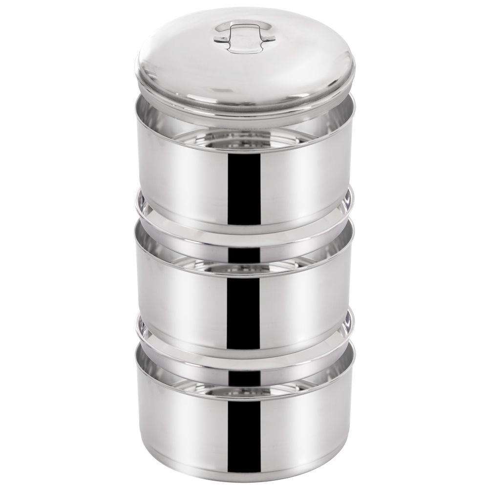 Sufertas transport mancare, Orion, Inox, 3 compartimente, 3x1.3 L ...