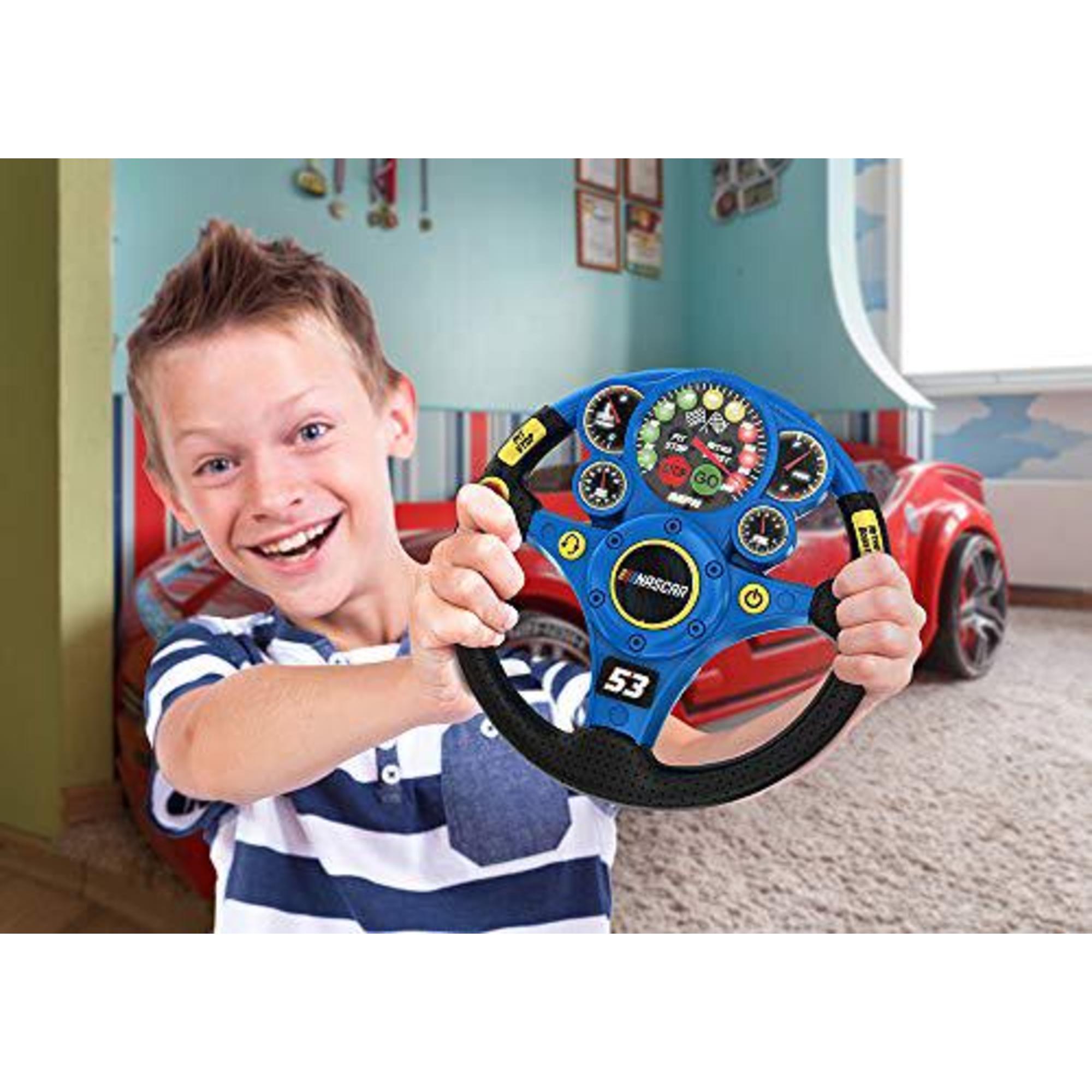 Volan realist muzical cu sunete de masina, invata regulile drumului ...