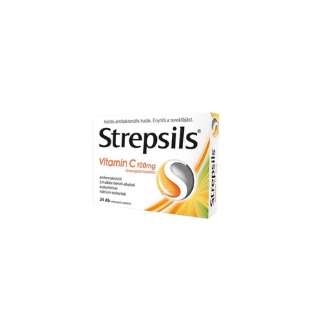 Strepsils C-vitamin 100mg narancs ízű szopogató tabletta 24x - eMAG.hu