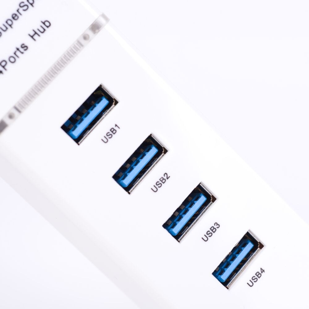 Hub splitter USB, Wireman, Mod.303 HUB-USB 3.0 / 4 porturi, Alb - eMAG.ro