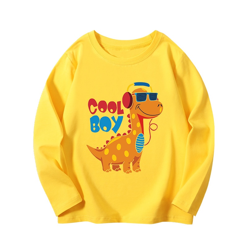 Bluza pentru copii, Model Cool boy, Bumbac, Galben, 120cm - eMAG.ro
