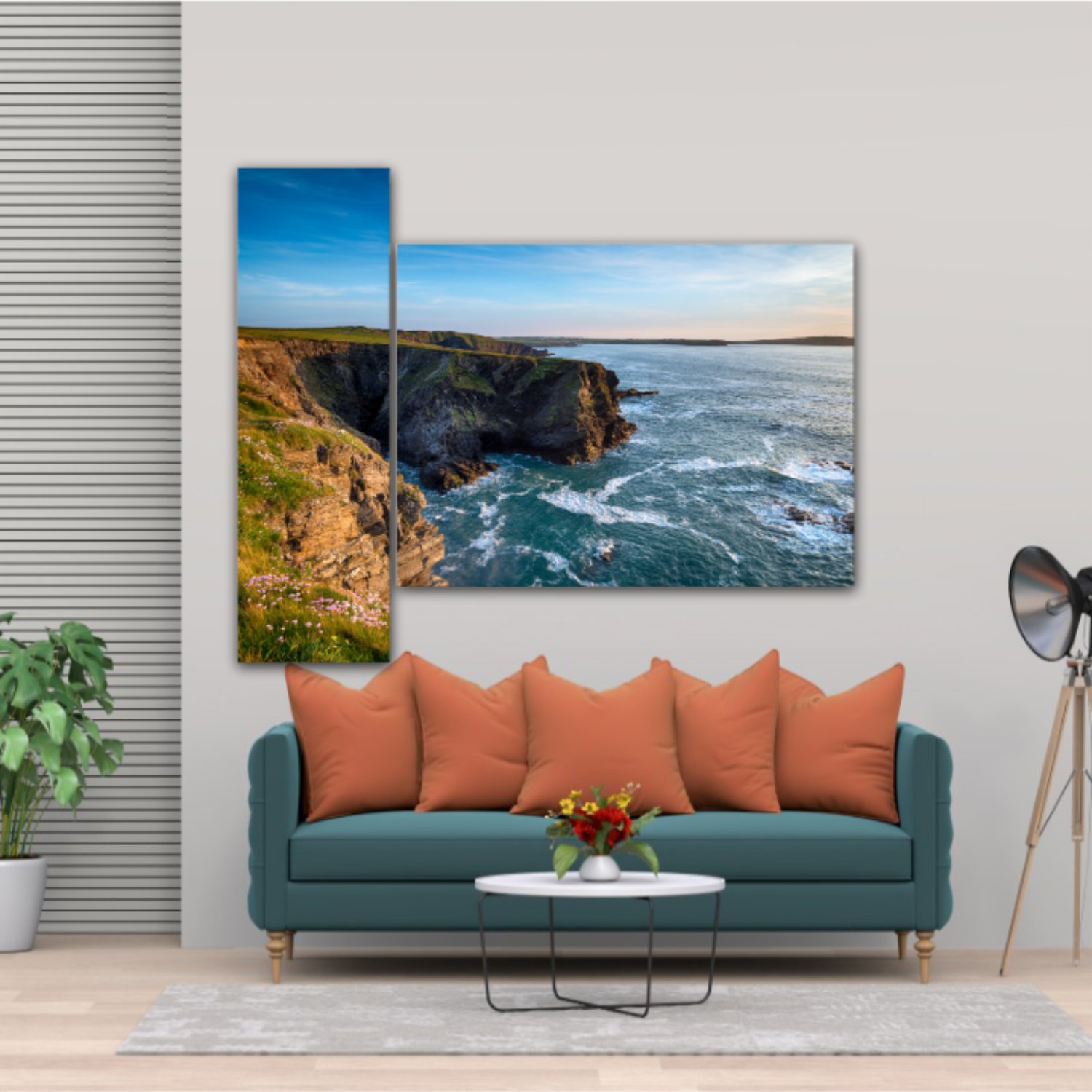 Set 2 Tablouri Multicanvas, Cliffs 116, Tipar UV pe panza PREMIUM din ...