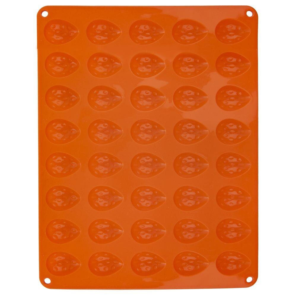 Forma fursecuri/nuci, Orion, Silicon, 40 compartimente, Portocaliu ...