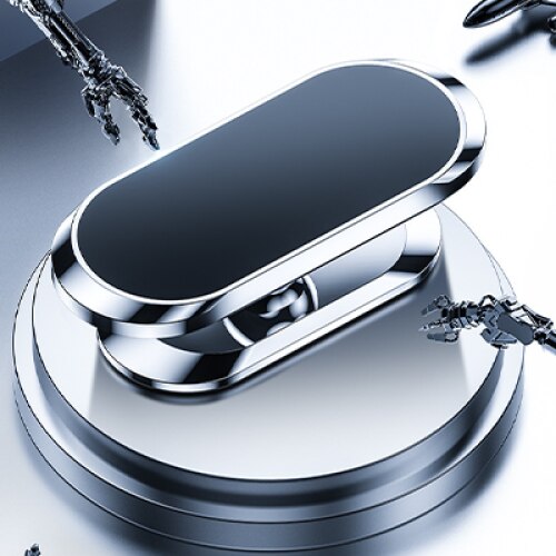 Suport telefon mobil Coobowe, Magnet, 360 grade, Argintiu - eMAG.ro