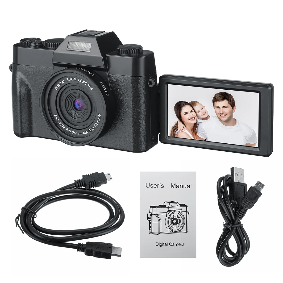 Camera video 4K,30 Megapixeli,16x Zoom,Vlog,Tik Tok,Youtube Live ...