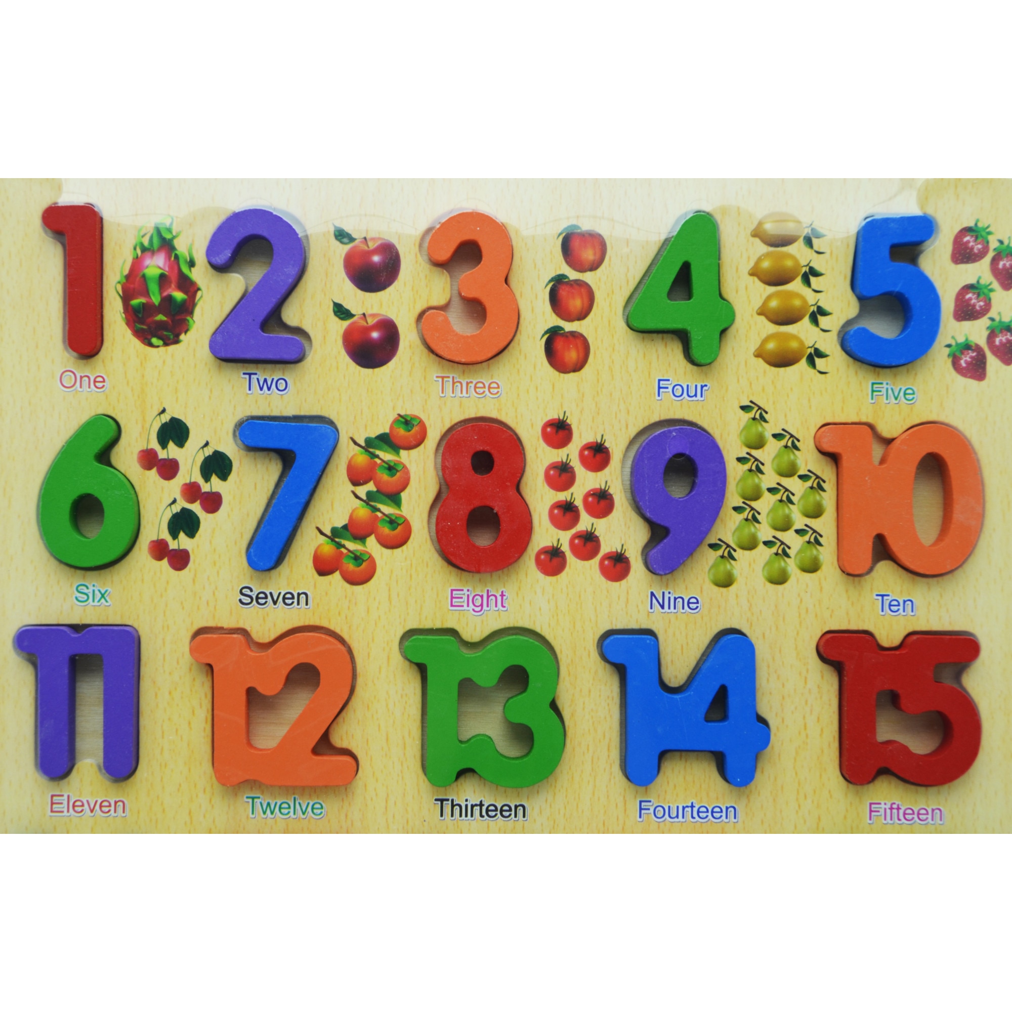 Puzzle tip Montessori cu forme numere si semne matematice din lemn ...