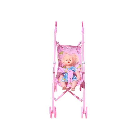 Set papusa cu carut roz pentru fetite - eMAG.ro