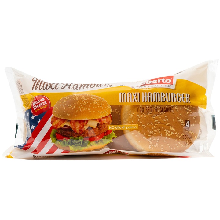 Chifla Maxi Hamburger cu susan Roberto 300g - eMAG.ro