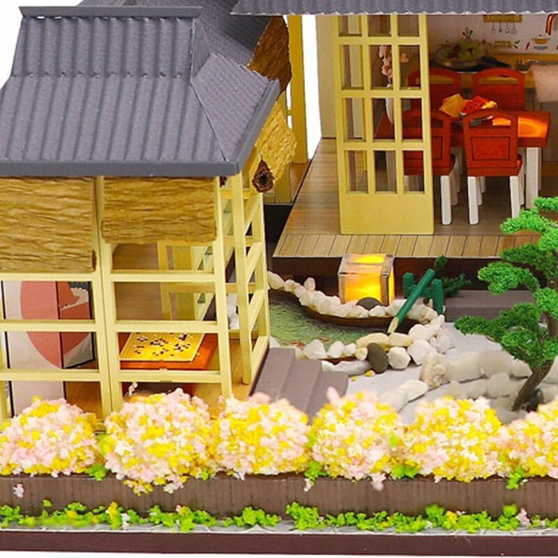 Casuta de papusi miniatura DIY Vila in Kyoto, Habarri, Material Lemn ...