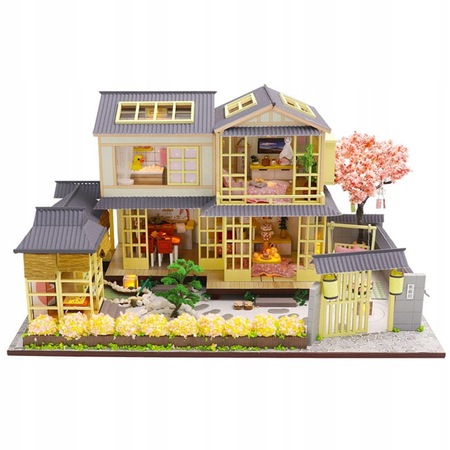 Casuta de papusi miniatura DIY Vila in Kyoto, Habarri, Material Lemn ...