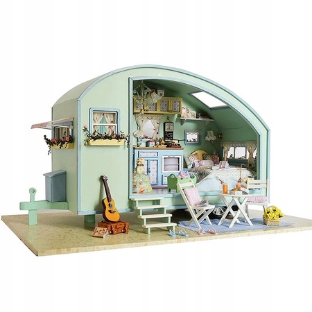 Casuta de papusi miniatura DIY Vacanta la camping, Habarri, Material ...