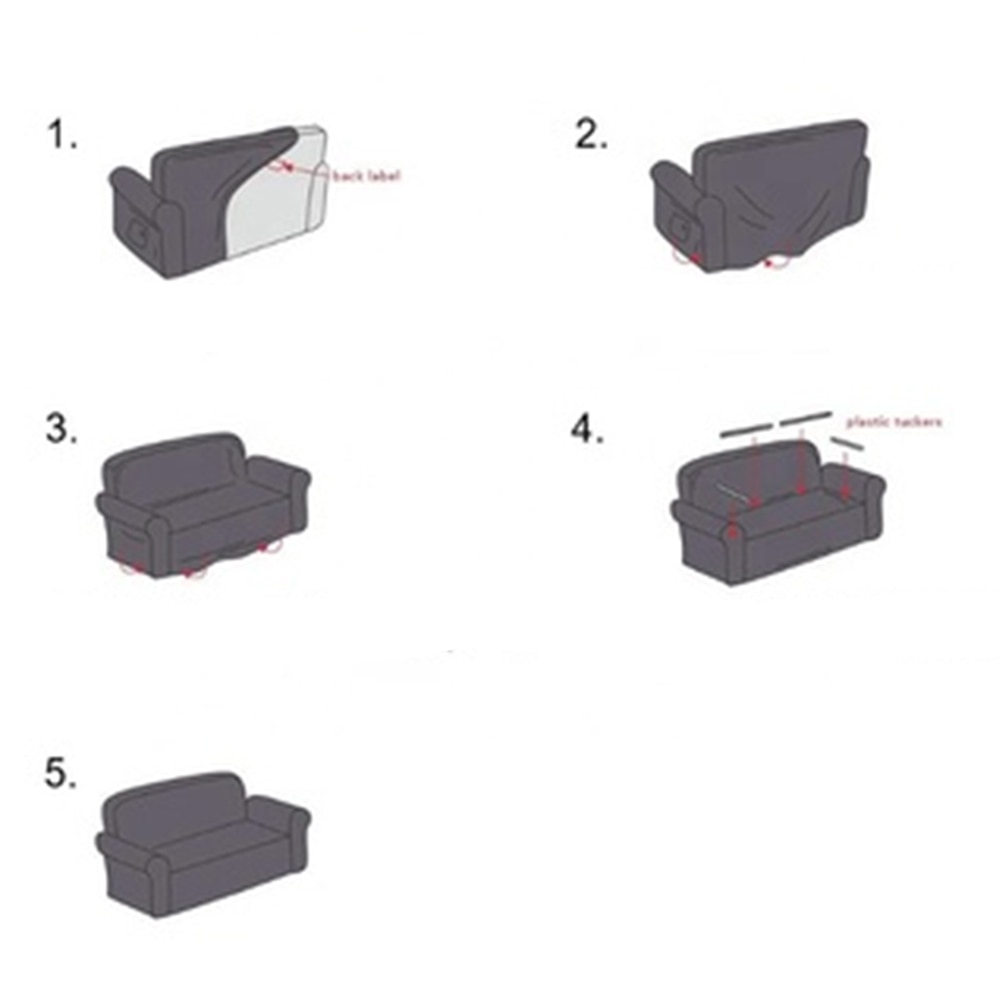 Husa elastica pentru canapea cu husa de perna 40 x 40 cm, Quasar & Co ...