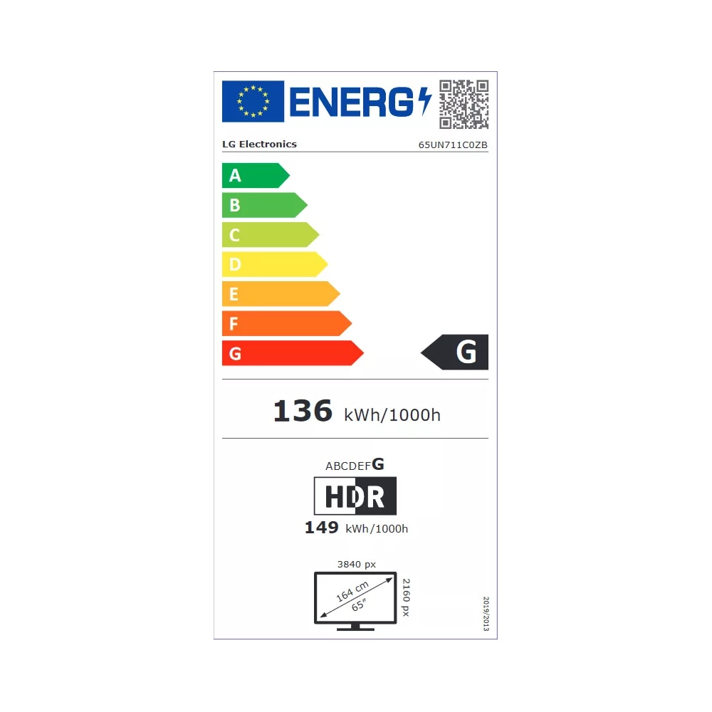 Телевизор LG 65UN711C0ZB, 65 Инча 4K UltraHD (3840x2160), IPS, DVB-T2/C ...