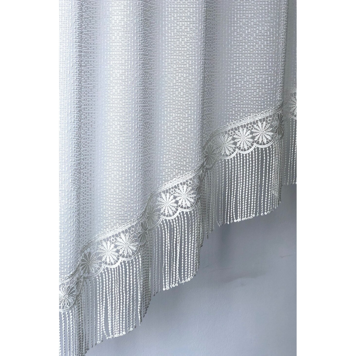 Perdea confectionata cu bolta Macrame, 185 x 300 cm, ivory - eMAG.ro