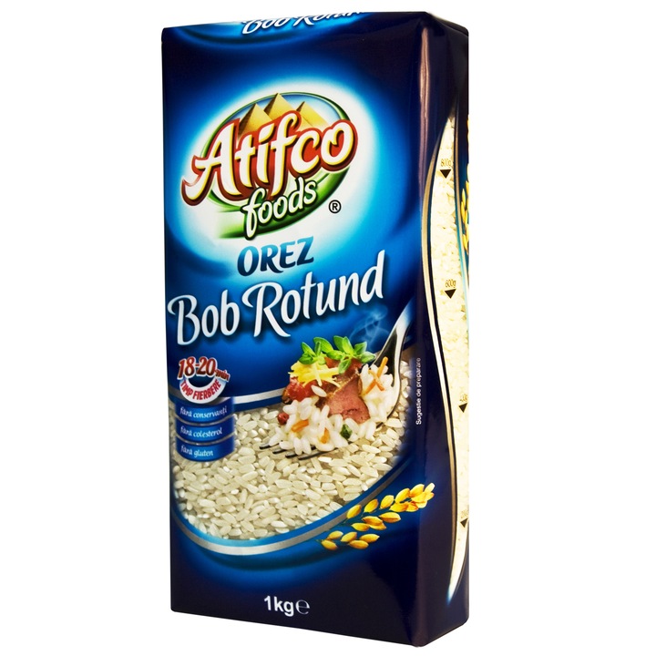 Orez cu bob rotund, Atifco, 1kg - eMAG.ro