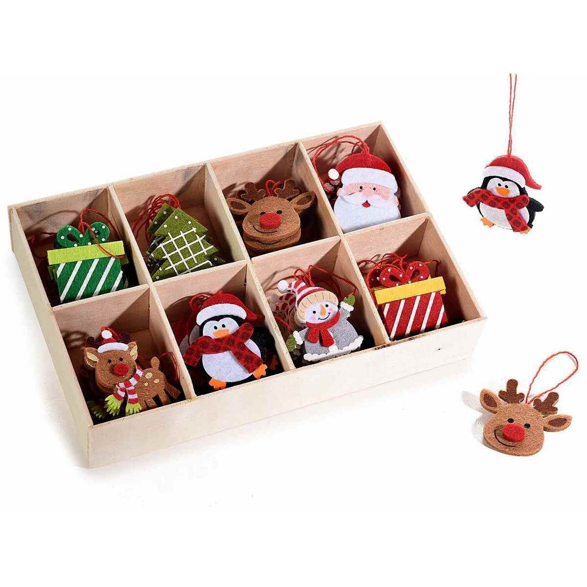 Set 48 ornamente brad din textil 4x5 cm - eMAG.ro