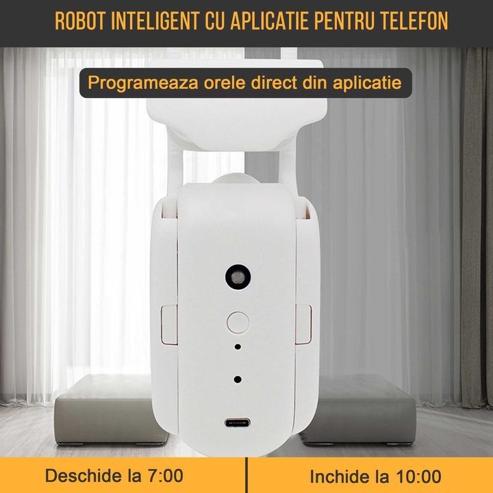 Robot inteligent perdele si draperii, automatizare smart pentru tija ...