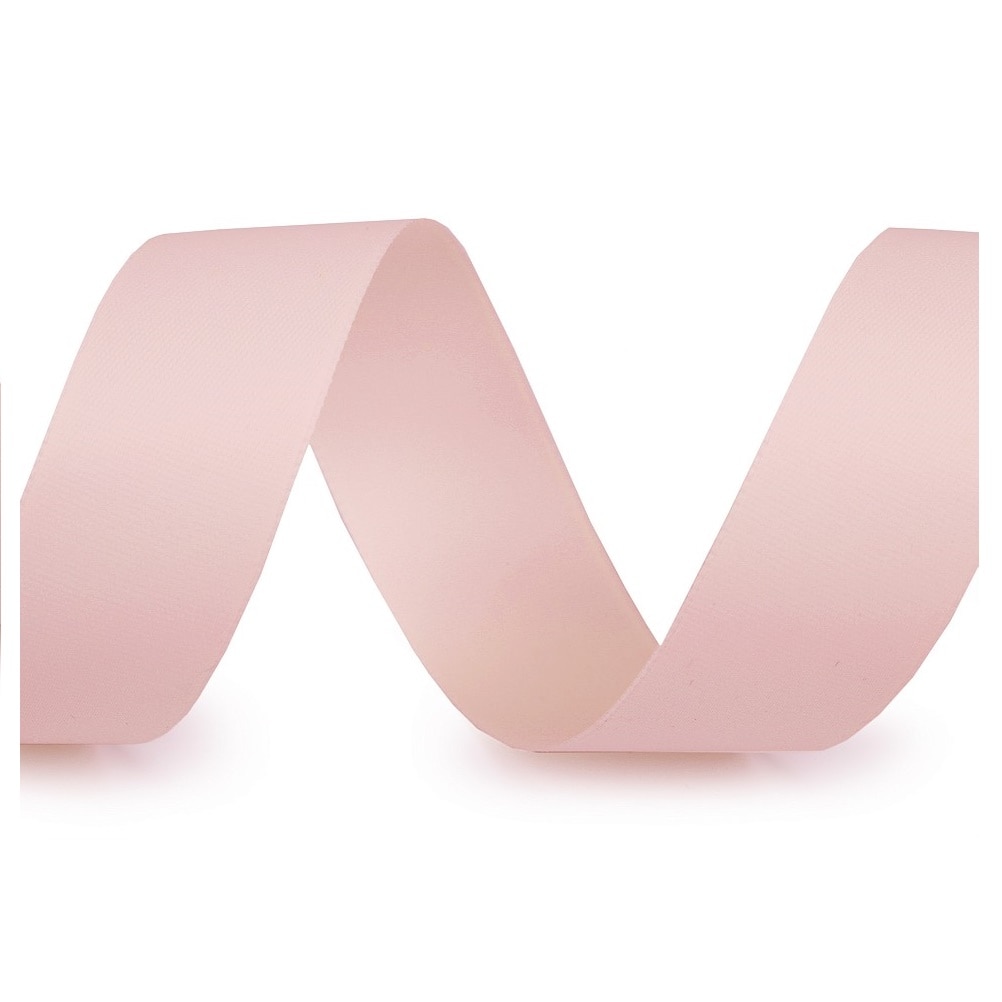 Panglica dublu satinata mata, roz pudrat, latime 24 mm, lungime 20 m ...