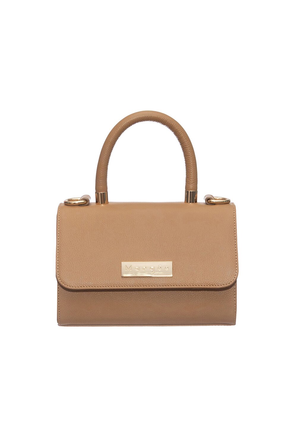 Margee, Geanta de piele cu design convertibil si maner Zara, Maro camel ...