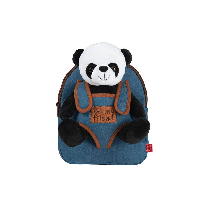 Ghiozdan Paul Panda Cu Plus, 27x21x9cm, Albastru - eMAG.ro