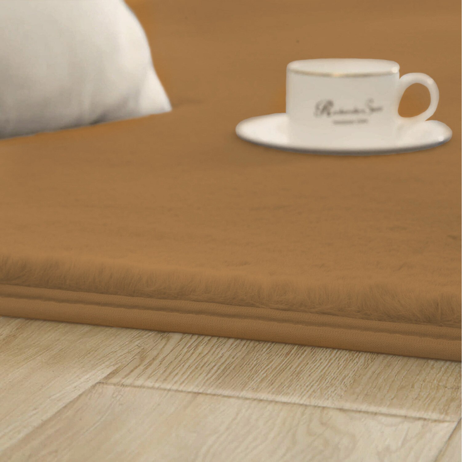 Covor Strado Rabbit 200x200, dreptunghi moale de plus, Caramel - eMAG.ro