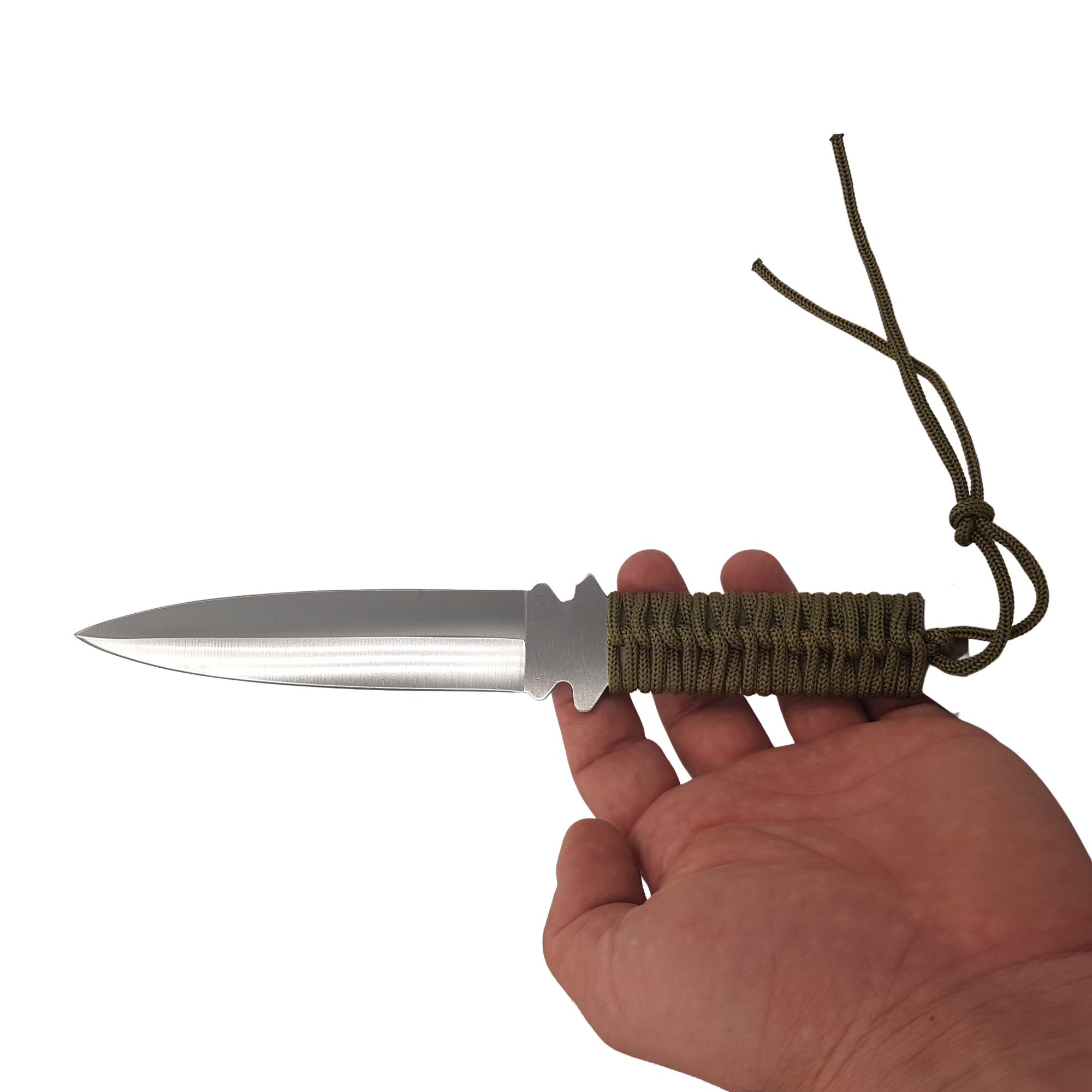Cutit ninja de aruncat la tinta Ideallstore, paracord verde, husa, 25cm ...