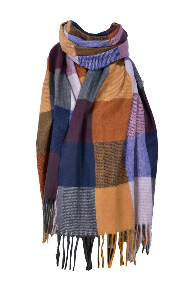 Fular casmir P unisex 3, Dacali, galben/maro - eMAG.ro