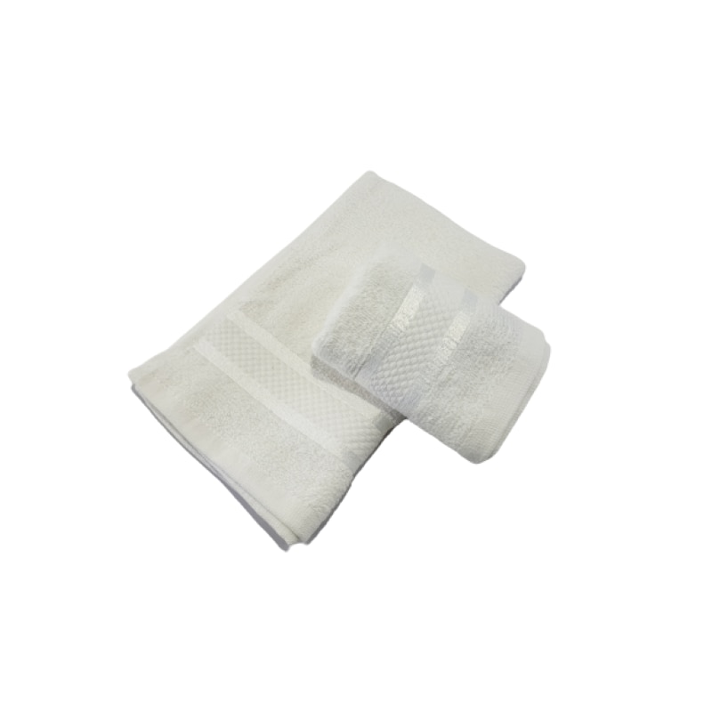 Set 2 prosoape albe pentru maini, 30 x50 cm, 100% bumbac, 400 GSM - eMAG.ro