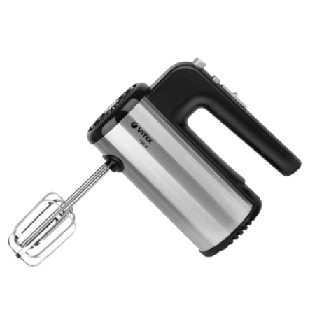 Ръчен миксер Turbo VITEK VT-1411, 700W, 5 скорости, Сребрист, Неръждаема стомана, Пластмаса ...