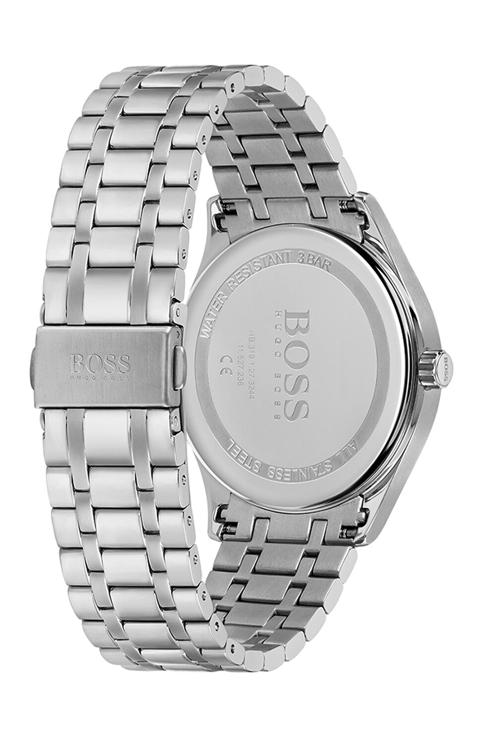 HUGO BOSS, Ceas rotund cu bratara metalica, Argintiu - eMAG.ro