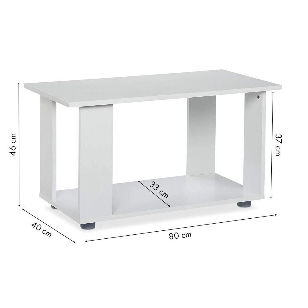 Masuta de cafea cu design modern pentru sufragerie alba 80X40X46 - eMAG.ro