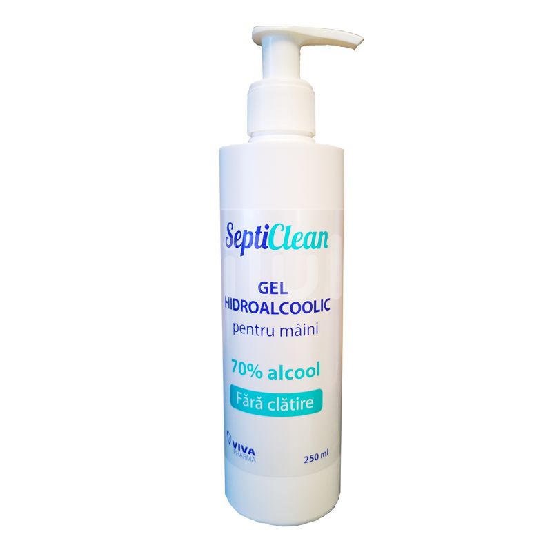 SeptiClean хидроалкохолен гел за дезинфекция на ръце, 250 мл - eMAG.bg