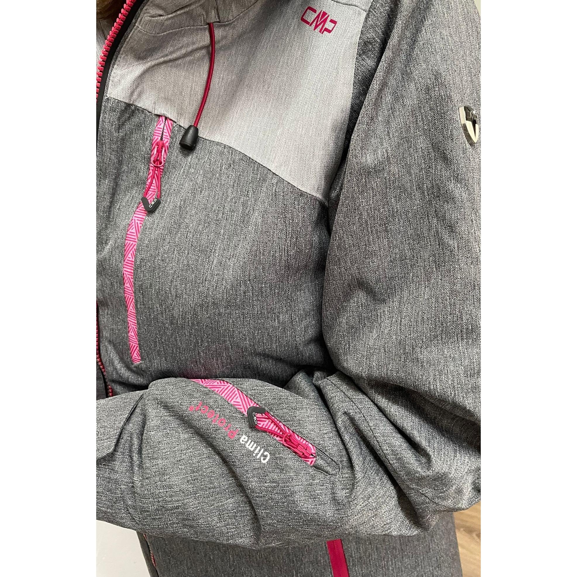 Geaca ski, CMP, 3W04576 Gri/Roz, XL - eMAG.ro