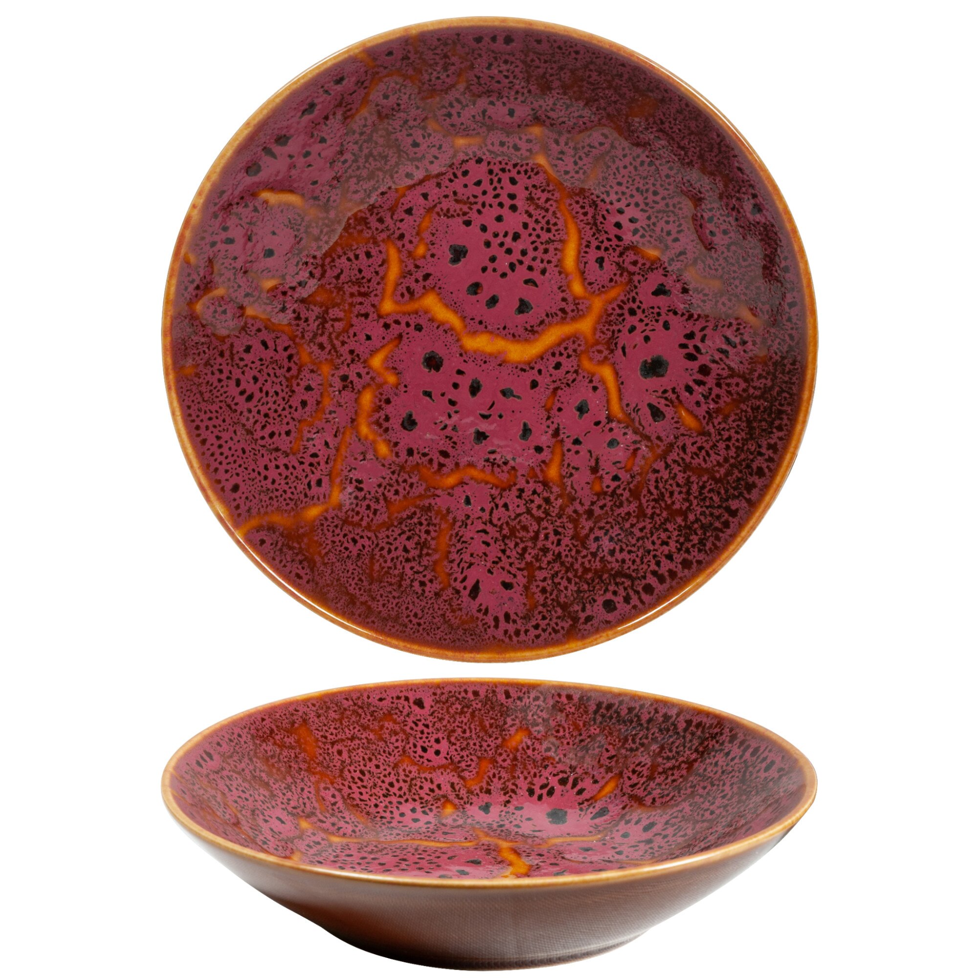 Set vesela din Ceramica, 18 piese, capsuni, Maro Rosiatic - eMAG.ro