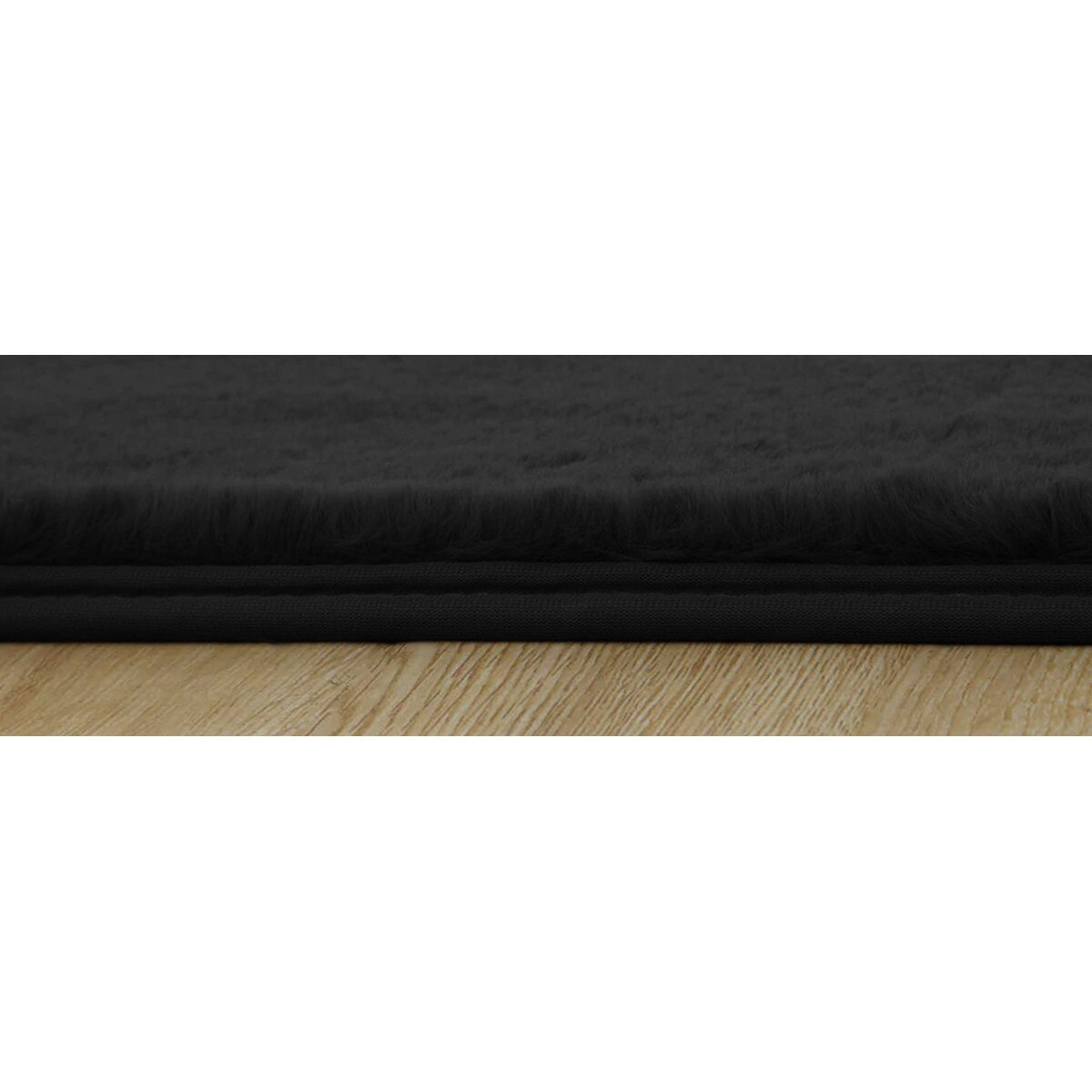 Covor Strado Rabbit 140x140, rotund moale de plus, Negru - eMAG.ro