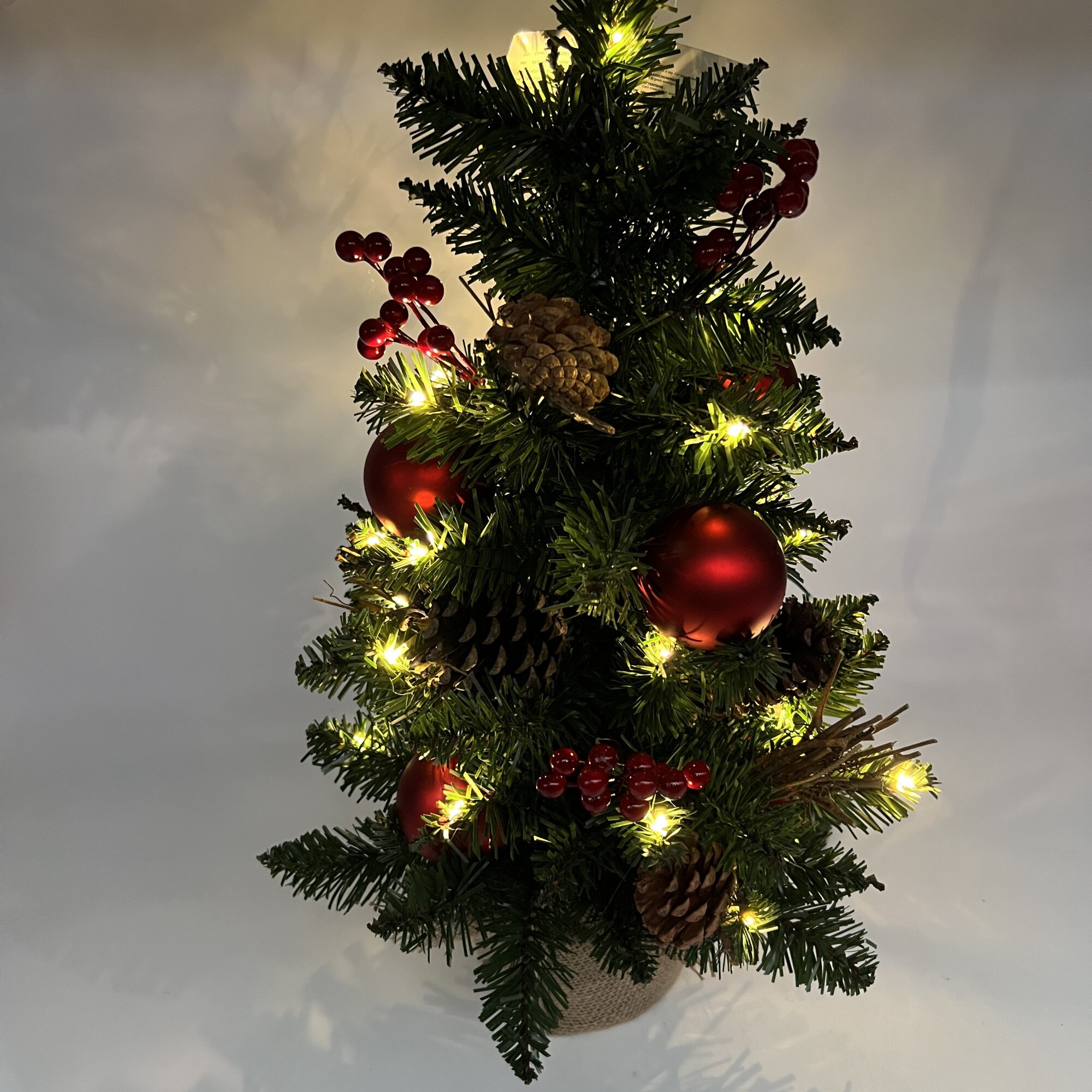 Decoratiune Bradut pentru masa cu LED 60 cm - eMAG.ro