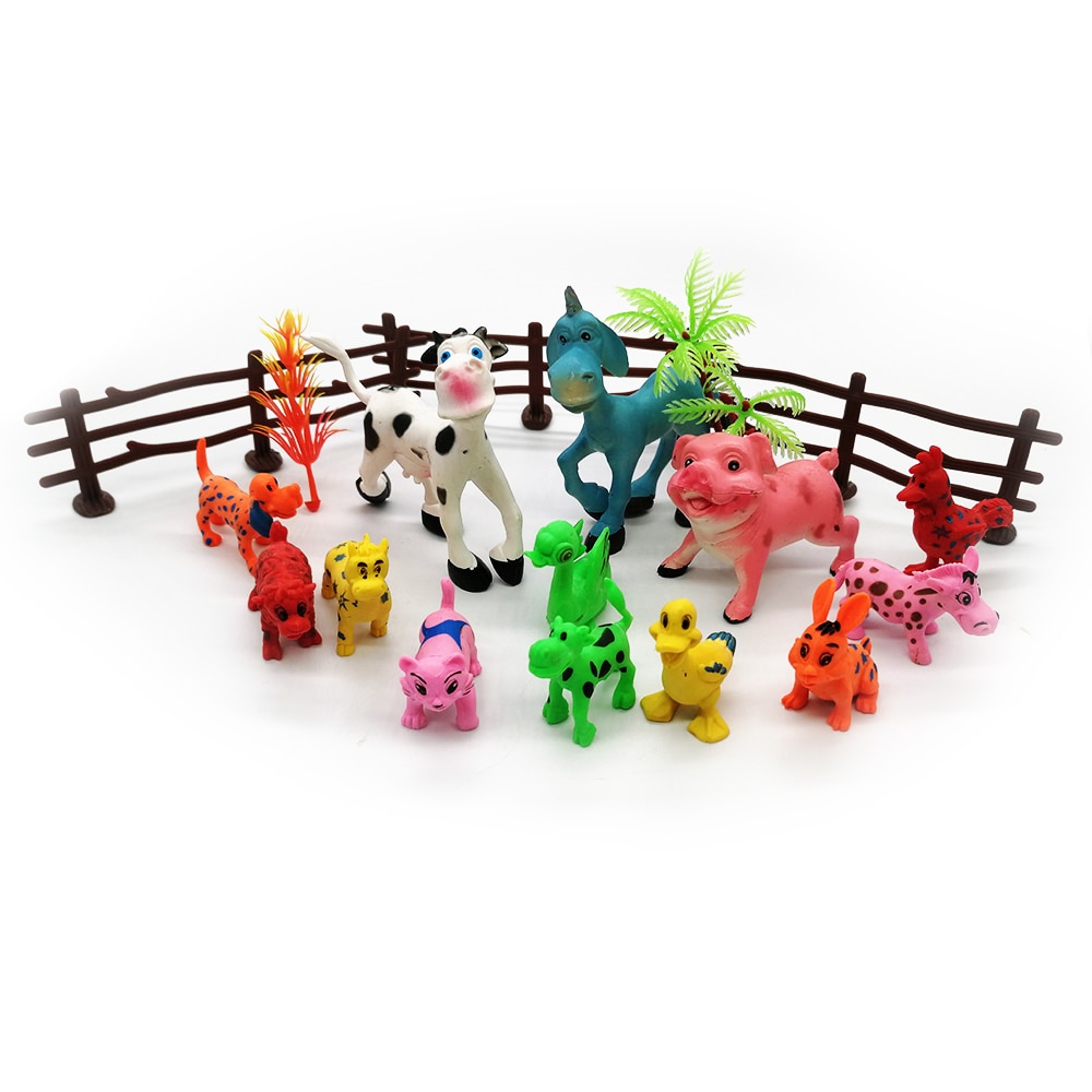 Figurine animale, "Animales Granja", 17 buc/set - eMAG.ro