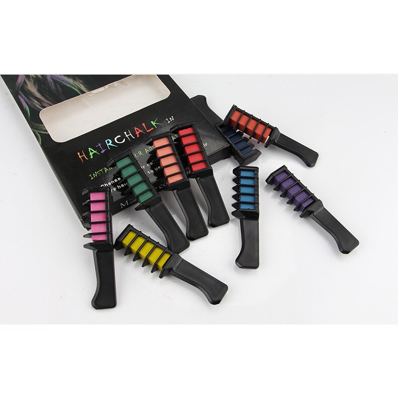 Set 10 culori Creta pentru vopsit colorat temporar parul,zggzerg,Multi ...