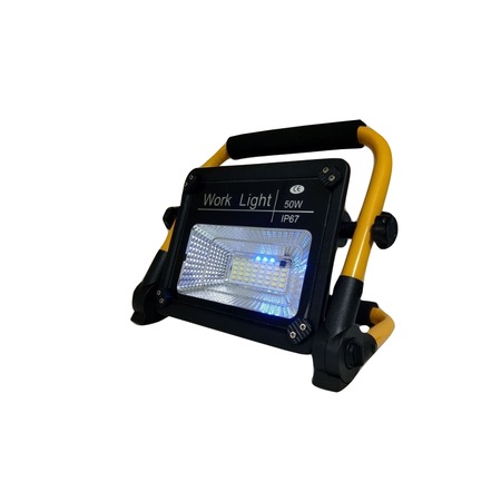 Преносим соларен led проектор, 50W с дистанционно управление и ...